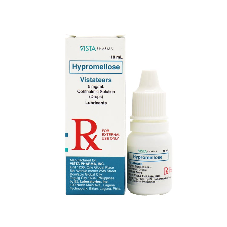 VISTATEARS Hypromellose 5mg / mL Ophthalmic Solution 10mL price in the ...