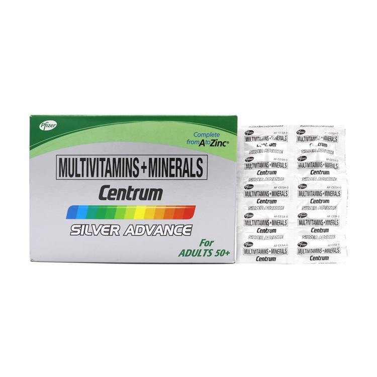 CENTRUM SILVER ADVANCE Multivitamins / Minerals Film-Coated Tablet 8's ...