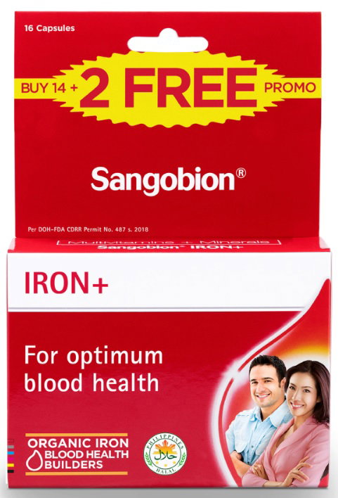 SANGOBION Iron+ Multivitamins / Minerals Capsule 16's price in the ...