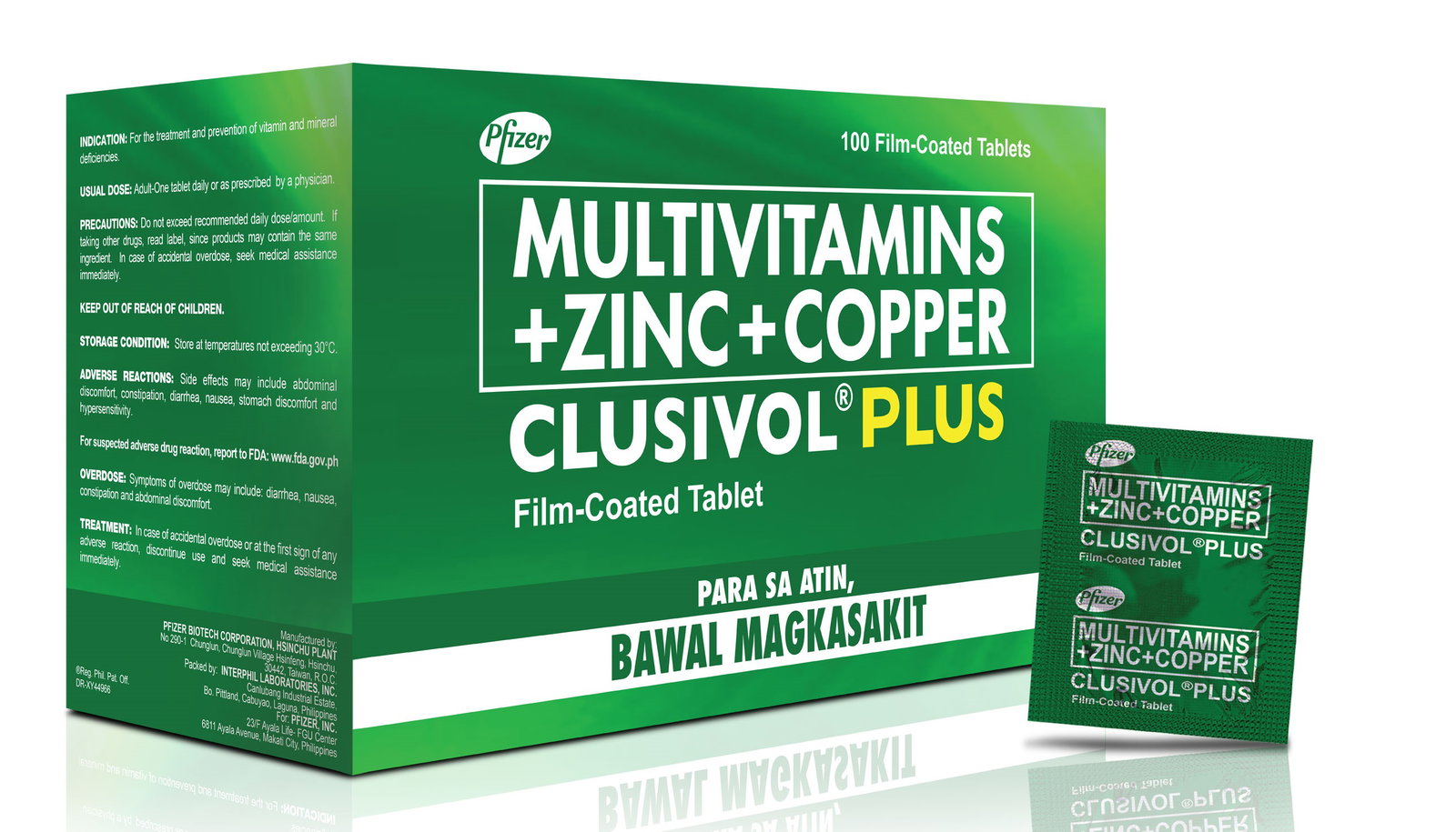 CLUSIVOL PLUS Multivitamins / Zinc / Copper Film-Coated Tablet 1's ...