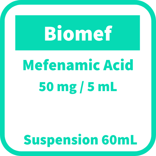BIOMEF Mefenamic Acid 50mg / 5mL Suspension 60mL price in the ...