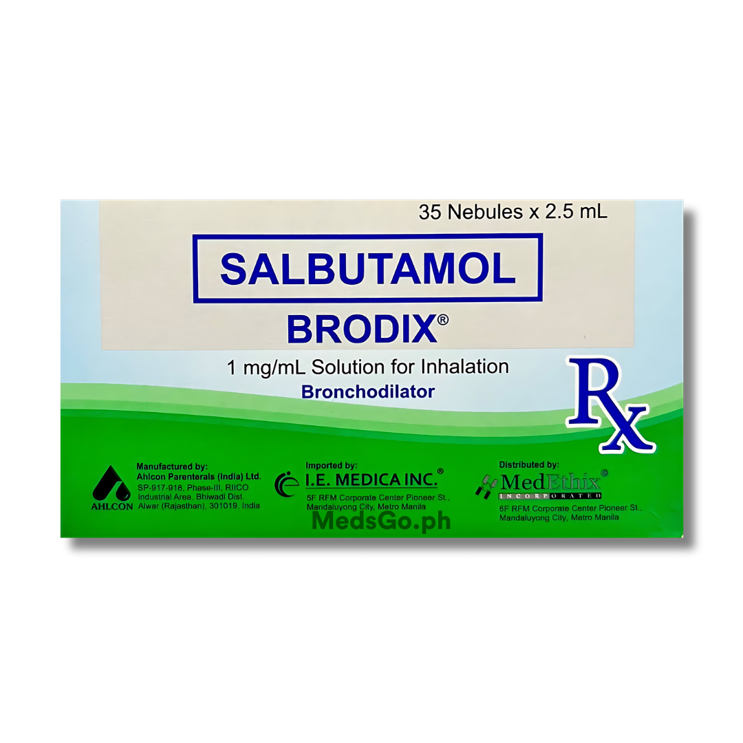 BRODIX Salbutamol 1mg/mL Solution for Inhalation 2.5mL 1's price in the ...