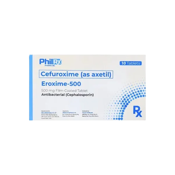 EROXIME-500 Cefuroxime Axetil 500mg Film-Coated Tablet 10's price in ...