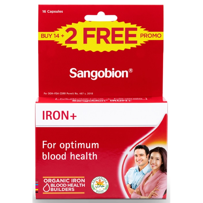 SANGOBION Iron+ Multivitamins / Minerals Capsule 16's price in the ...