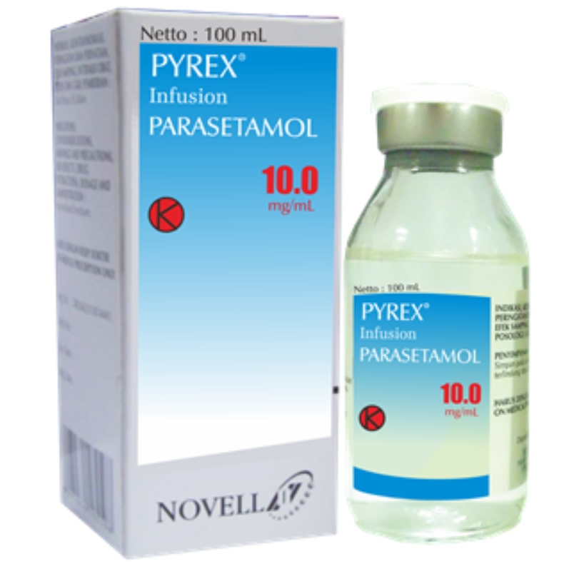 PYREX Paracetamol 10mg / mL (1g / 100mL) Solution for IV Infusion 100mL ...